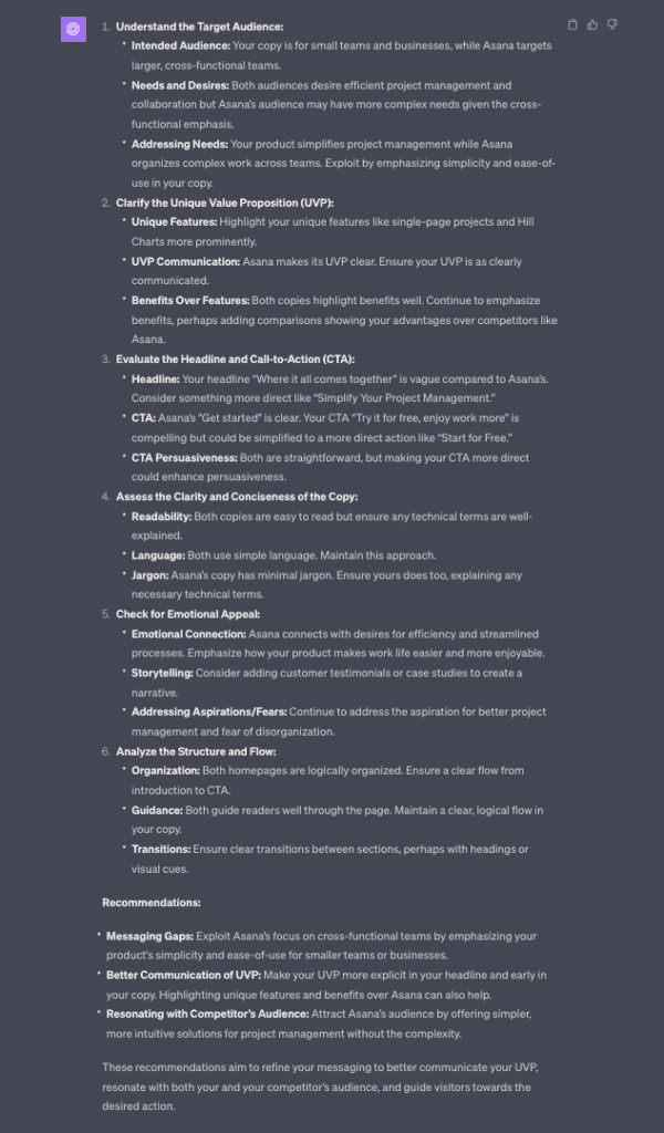 Browse with Bing + ChatGPT-4 | Homepage copy AI prompts